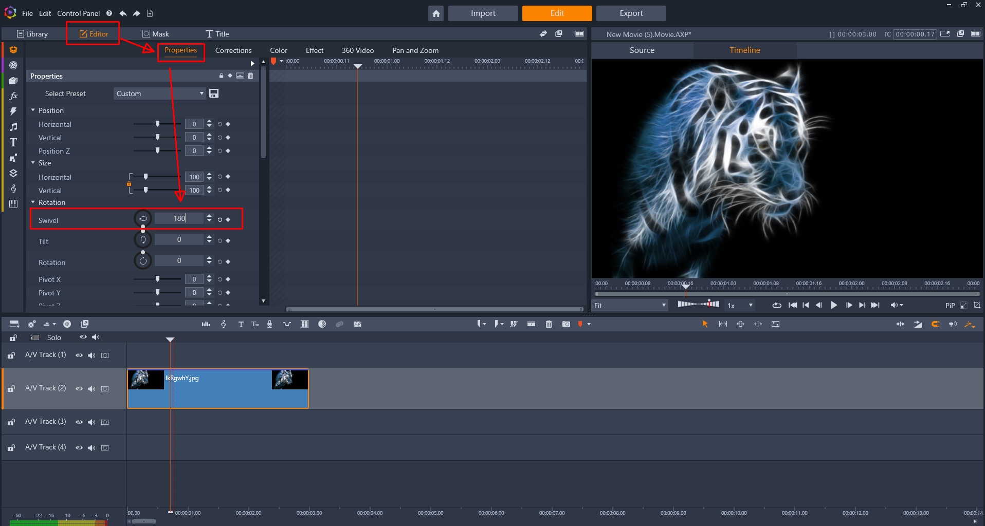 KB Corel How To Mirror Horizontal Flip Image video In Pinnacle Studio